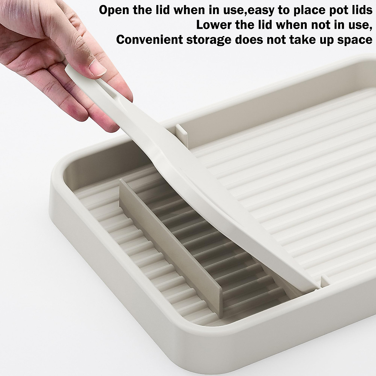 H&W 2Pcs Spoon Rest with Lid Holder,Foldable Spoon Holder for Kitchen Counter,Cat Pot Lid Holder for Spoons,Pot Lids,Spatulas,Utensils,Forks(2pcs Black)