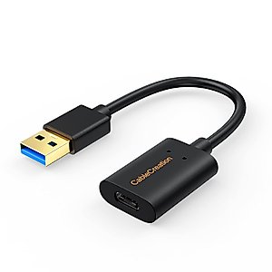 CableCreation USB 3.1 USB C Female to USB Male Adapter 5Gbps USB to USB C Adapter, USB A to USB C Adapter Female USB C Adapter for Laptops Logitech StreamCam, etc