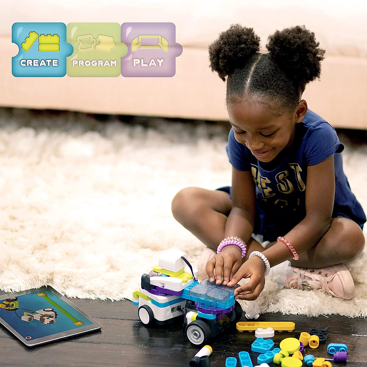 PAI TECHNOLOGY BOTZEES Gear Kit Add-on Pack Designed for Botzees Class Plus Coding Robot, STEM Toys Robot Kit for 3+ Year Old Kids, Programming and Coding Games for Kids