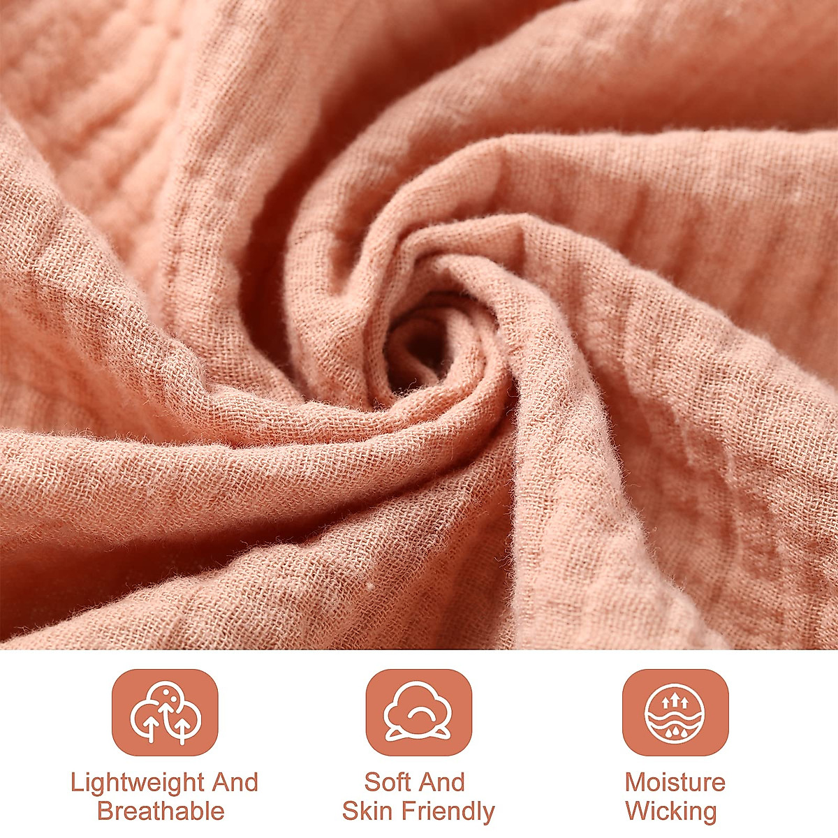 4 Pcs Baby Crib Sheets for Boys Girls, Cotton Baby Fitted Crib Sheet Soft Muslin Crib Sheets for Mini Crib Mattress (Natural Series Color,24 x 38 Inch)