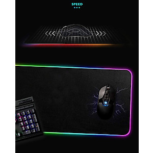 Mouse Pads Gaming Christmas Pine Tree Gift Pattern Large Pink Mouse Pad Colorful LED Backlit RGB Gaming Mouse Mat for Laptop Desktop-800x300 MM,Color B