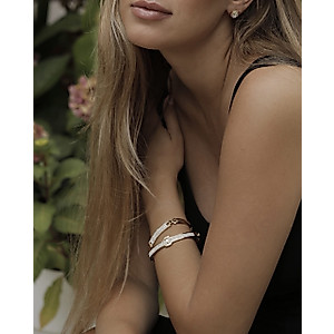 Barzel 18K Gold Plated Crystal Bracelet for Women (Gold)