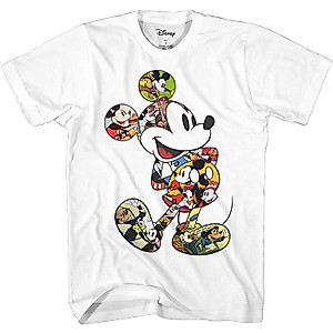Disney Mickey Mouse Scene Me T-Shirt for Men Adult Graphic Tshirt Men's Tee Gift Merch Women Apparel Clothes Stuff Novelty Vintage (Large)