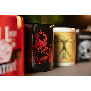 Konix Dungeons & Dragons Mug - Ceramic Mug - 320ml - Monsters - Black & Red