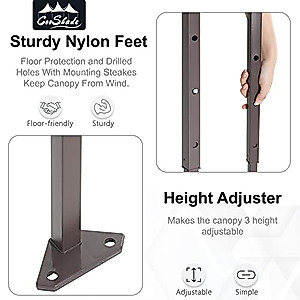 COOSHADE Pop Up Gazebo 6 Sided Screened Canopy Tent Outdoor Screen House(Beige)