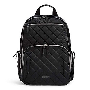 Vera Bradley Women's Performance Twill Commuter Backpack, Black, One Size