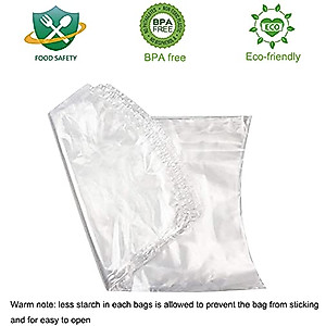 Poultry Shrink Bags 10"x16" 50Pack Clear Poultry Heat Shrink Wrap BPA Free Freezer Safe with 50 Zip Ties,50PCS Freezer Labels and a Silicone Straw for Chickens,Rabbits