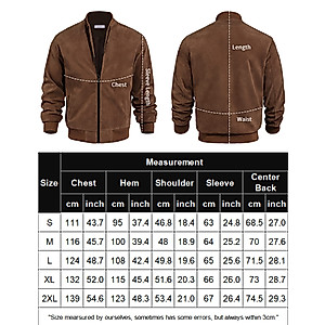 COOFANDY Men's Varsity Baseball Jacket Causal Slim Fit Suede Leather Bomber Jackets