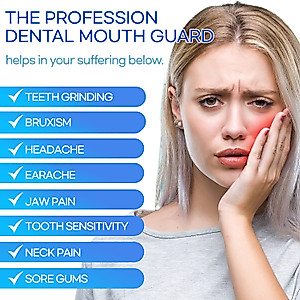 Mouth Guard for Grinding Teeth, Moldable Dental Guard, Professional Mouth Grinding Guard, Night Guard Comfortable Custom Mold for Clenching, Bruxism, Whitening Tray & Sports Guard (6Pack, 2 Sizes)