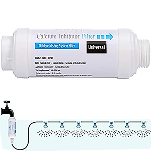 Mornajina Calcium Inhibitor Filter, Outdoor Misting System Protector for Mist Nozzle, Preventing Scale Buildup from Clogging Up