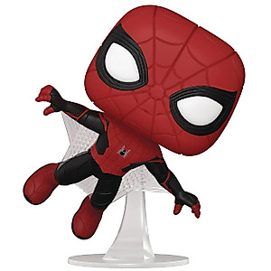 Spider-Man POP Marvel No Way Home in Upgraded Suit Funko Pop! Vinyl Figure (Bundled with Compatible Pop Box Protector Case), Multicolor, 3.75 inches