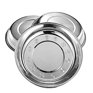 Eslite 6-Piece 18/10 Stainless Steel Round Plates,Dinner Plate Dish,9-Inch