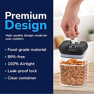 Airtight Food Storage Containers Set with Lids - 7 PCS Home and Kitchen Pantry Organization and Storage - Plastic Canisters for Dry Food, Sugar and Flour - BPA Free Storage bins with Labels, Marker and Ziploc Bags