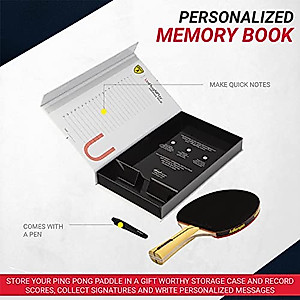 Killerspin Jet400 Smash N2 Ping Pong Paddle, Table Tennis Racket, Table Tennis Equipment for Intermediates/Advanced, Table Tennis Paddle with 5-Ply Wood Blade, Black/Red