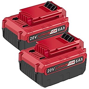 [2Pack] High-Output 6.0Ah 20V Battery Replacement for Porter Cable 20-Volt Max Lithium Power Tools PCC685L PCC680L PCC682L Batteries