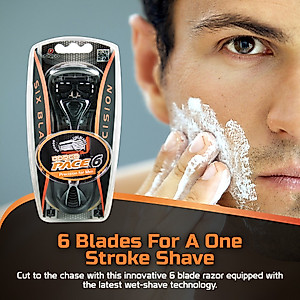 Dorco Pace 6 - Six Blade Razor Blade System - Value Pack (10 Pack + 1 Handle)