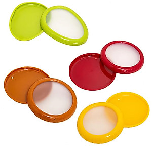 OYSRONG Silicone Fruit and Vegetable Fresh Storage Containers, Set of 4, Multicolor Anti-Oxidation Storage Box