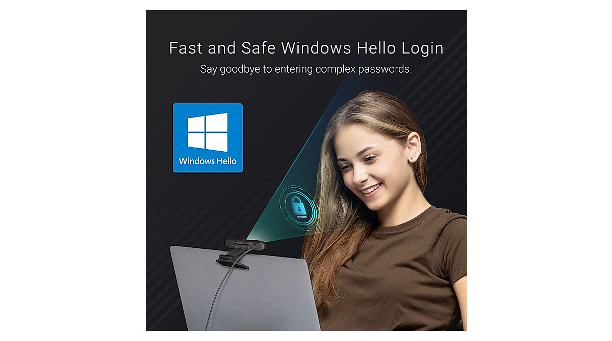 ELECOM Facial Recognition Webcam - Easy Login & HD Streaming