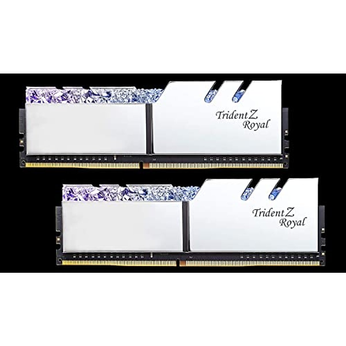 G.SKILL Trident Z Royal Series (Intel XMP) DDR4 RAM 32GB (2x16GB) 3200MT/s CL16-18-18-38 1.35V Desktop Computer Memory UDIMM - Silver (F4-3200C16D-32GTRS)