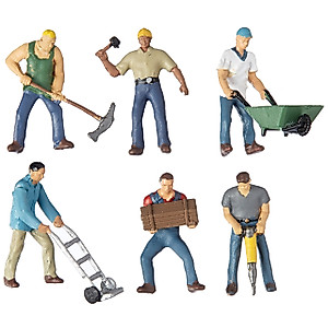 Bachmann Trains - FIGURES - CONSTRUCTION WORKERS (6pcs/pk) - HO Scale