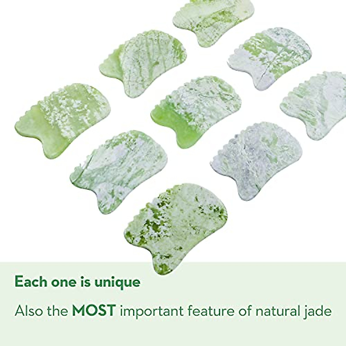 Kimkoo Jade Roller and Gua Sha Set,100% Real Natural Jade Stone,Facial Sculpting and Lymphatic Drainage,