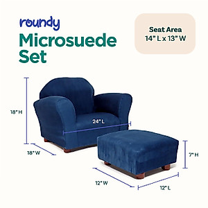 KEET Roundy Child Size Chair with Microsuede Ottoman