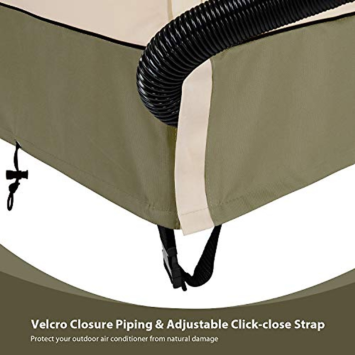 COSFLY Air Conditioner Cover for Outside Units-Durable AC Cover Water Resistant Fabric Windproof Design -Square Fits up to 36 x 36 x 39 inches