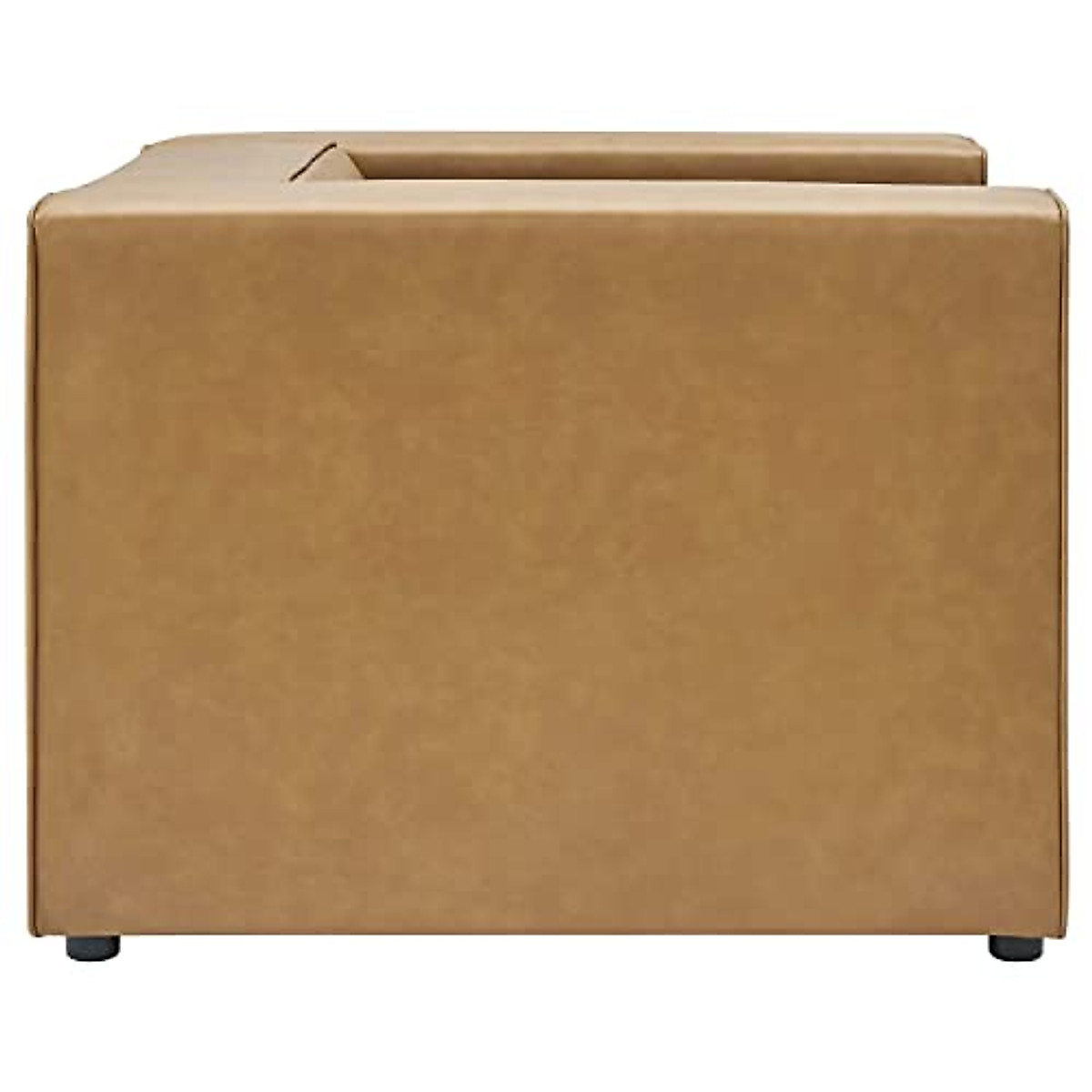 Modway Mingle Vegan Leather Lounge Armchair, Tan