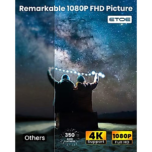 ETOE E3 Pro Projector with Long Tripod Stand