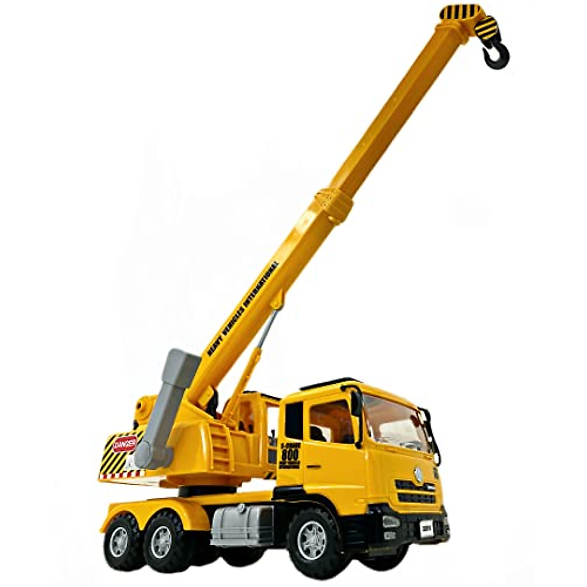 Big Daddy Trucks-Large Sized Friction Powered King Crane which extends to 1 ft Personal Accessories and Toys can be Used on This Truck
