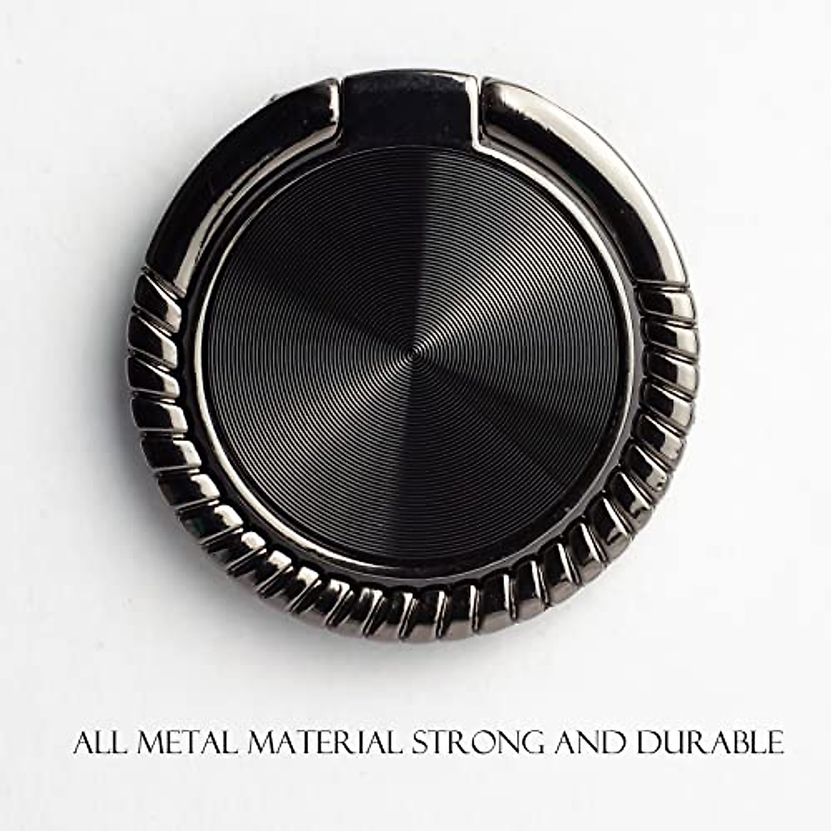 [2 Packs] Featured CD Textures Cell Phone Ring Holder Stand, 360 Degree Rotation Finger Ring Kickstand with Polished Metal Phone Grip for Magnetic Car Mount, Smartphone Accessories