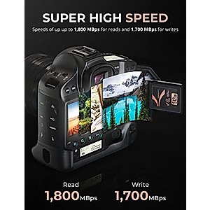 SABRENT Rocket CFX PRO 512GB CFexpress Type B Memory Card R1800MB/s W1700MB/s [CF-XXIT-512]