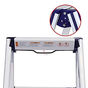 PENGJIE Folding Ladder Step Stool Ladder 4 Step Folding Aluminum Stool Heavy Duty Steel Portable Anti Slip Mat Tread Compact 120 Kg Capacity