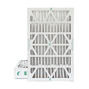Glasfloss 16x25x4 MERV 10 Pleated 4" Inch AC Furnace Air Filters Quantity 2. Actual Size: 15-1/2 x 24-1/2 x 3-3/4