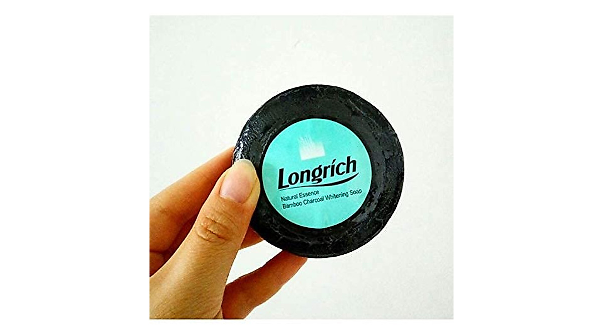 Longrich Bamboo Charcoal Soap for Clear Skin - Brightening & Acne Fighting