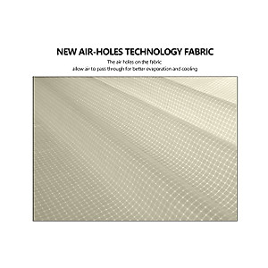 Little Donkey Andy Women's UV Protection Shirt, Breathable Long Sleeve Hiking Shirt, Air-Holes Tech Light Khaki Heather M