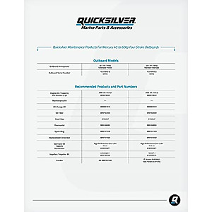 Quicksilver by Mercury Marine 8M0100526 Water Pump Repair Kit for Mercury or Mariner Outboards and MerCruiser Sterndrives