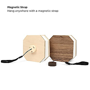 mooas Accordion LED Rechargeable nightlight, Wooden Book lamp, Wooden lamp, Wooden booklight, Folding Night Light, USB Rechargeable Wooden Table lamp with Magnetic Strap (Dark Brown)