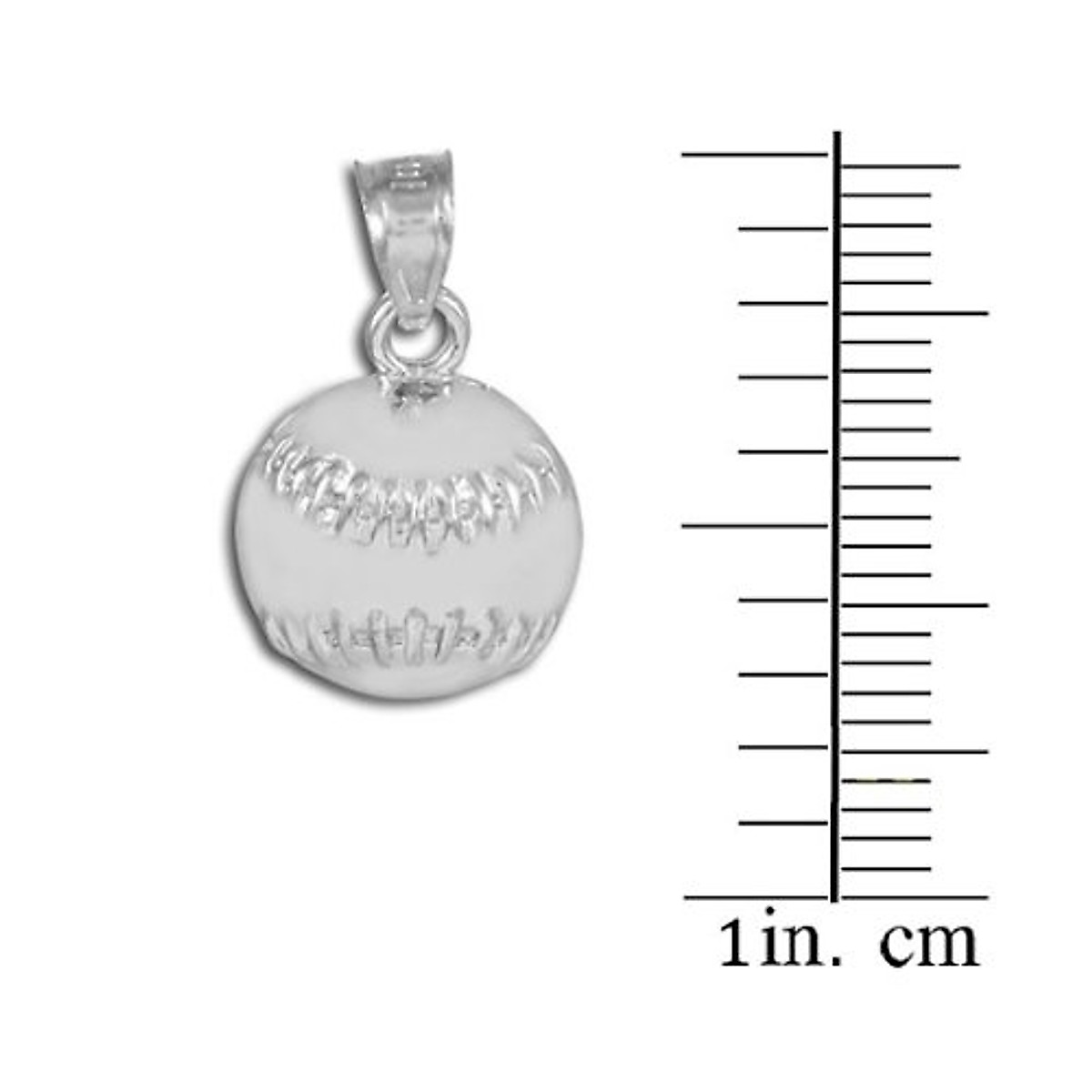 Baseball/Softball Sterling Silver Sports Charm Pendant