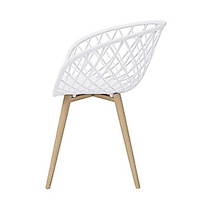 Jamesdar Kurv Mini Kids Chair, Set of 2, White/Natural