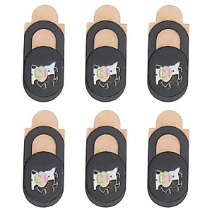 Computer Camera 6Pcs Webcam Cover Slide Cow Ox Pattern Camera Slide Blocker Plastic Laptop Camera Privacy Cover Sticker for Smartphones Computer Tablet Camera Zodiac Computadoras Laptop