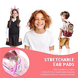 homicozy Kids Ear Protection,Noise Cancelling Sound Proof Headphones for Toddlers Children Teens,Sound Blocking Kids Hearing Protection Earmuffs for Concerts,Autism,Unicorn Gifts for Girls Age 1 Up