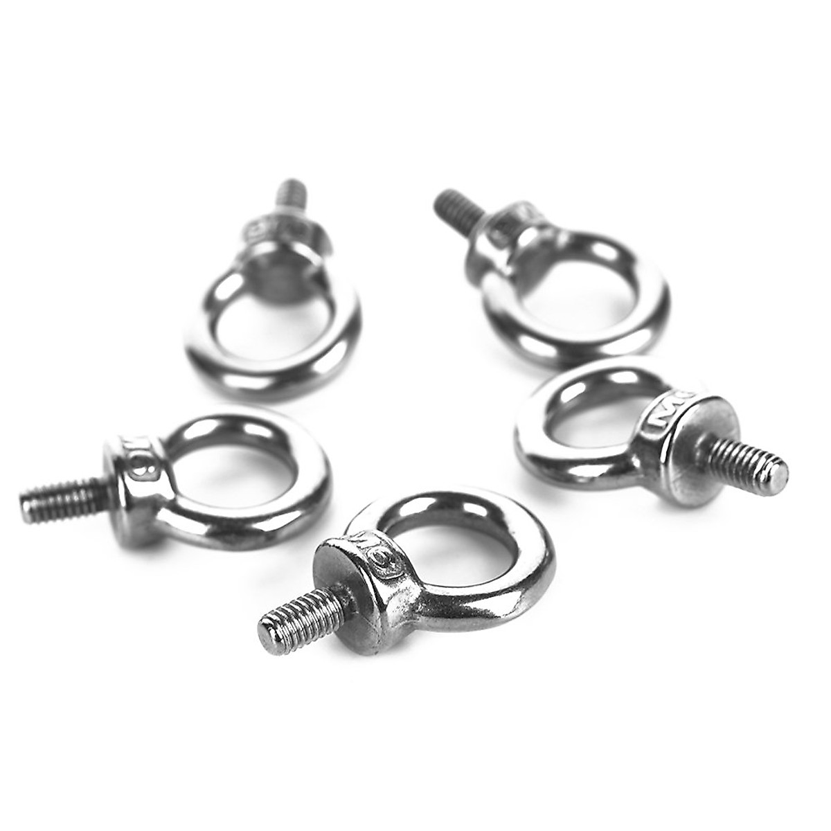 Eowpower 5 Pieces M6 Male Thread Machinery Shoulder Lifting Ring Eye Bolts