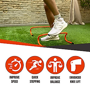 Direct Agility Speed Training Agility Hurdles for Athletes - 6-Pack - Speed and Agility Training Equipment for Soccer Basketball Football Hurdle Training