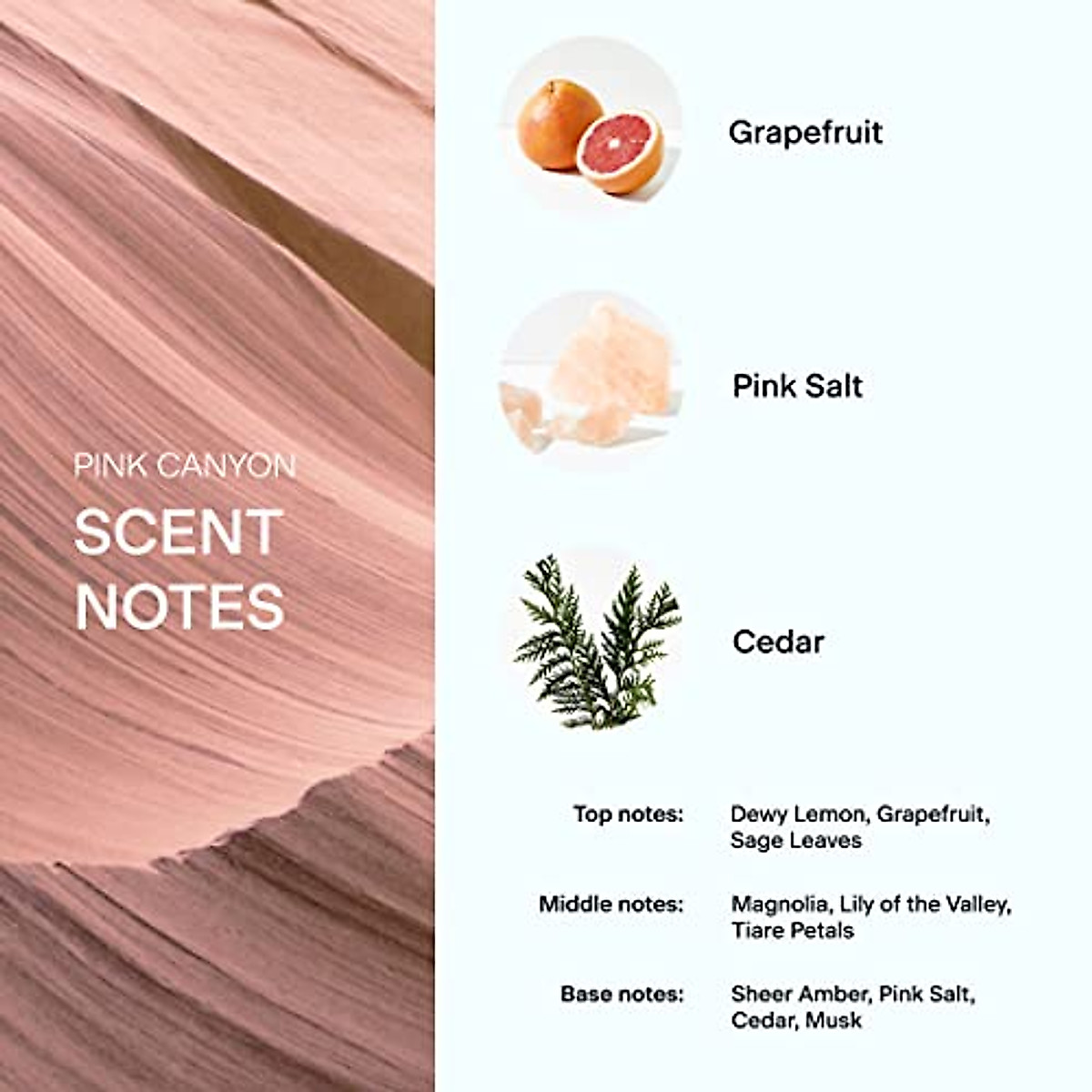 Skylar Pink Canyon Eau de Parfum - Hypoallergenic & Clean Perfume for Women & Men, Vegan & Safe for Sensitive Skin - Notes of Grapefruit, Pink Salt & Cedar - 10mL /0.33 Fl oz