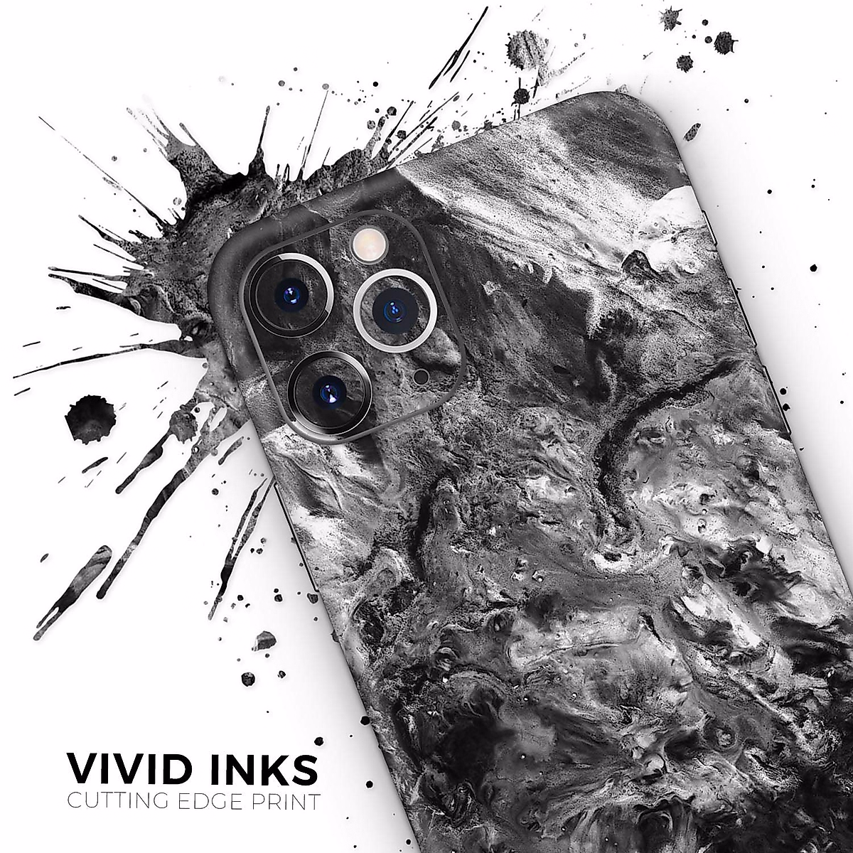 Design Skinz Liquid Abstract Paint V52 - DesignSkinz Protective Vinyl Decal Wrap Skin Cover Compatible with The Apple iPhone 11 Pro (Full-Body, Screen Trim & Back Glass Skin)