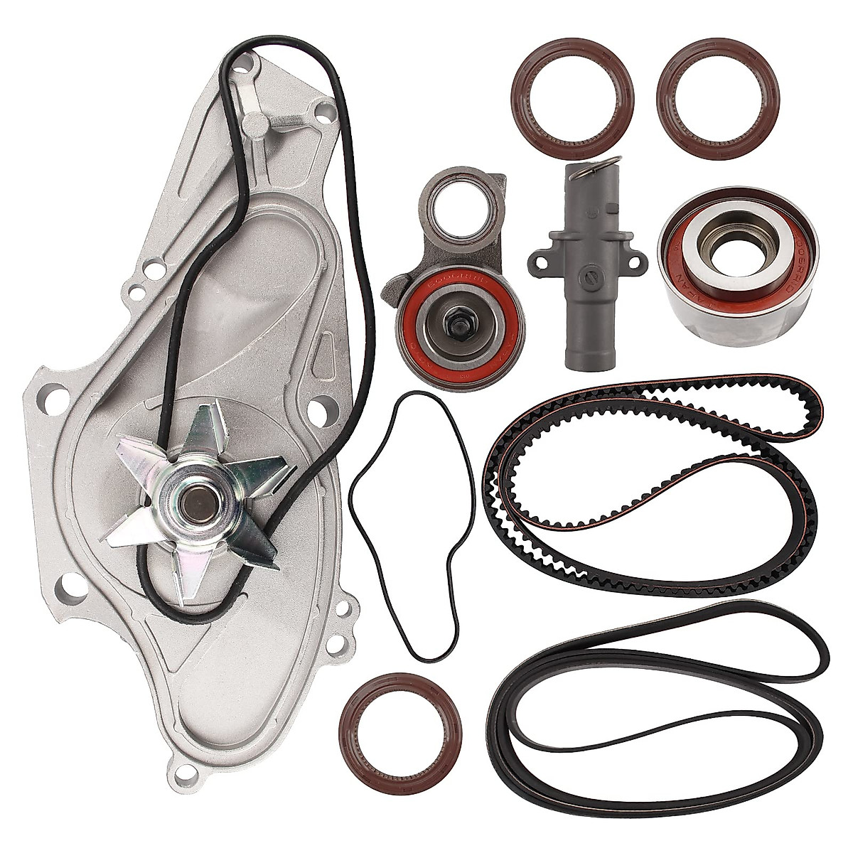 AUTOKAY Timing Belt Component Kit with Water Pump For Acura TL for Honda Accord TKH-002 TKH002 19200-RDV-J01 14520-RCA-A01 14510-RCA-A01