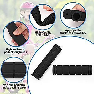 Coolrunner Bicycle Handle Bar Mushroom Grips BMX for Boys and Girls Bikes (Black)