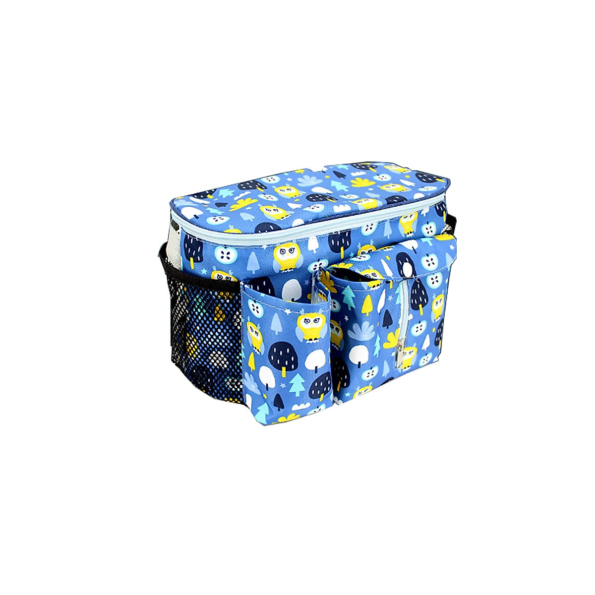 DAVID MA General-purpose pushcart holder with insulated cup holder,Applicable to a wide range of scenarios, travel necessary(blue owl)
