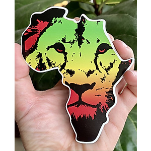WickedGoodz Rasta African Lion Magnet - Africa Magnetic Car Decal